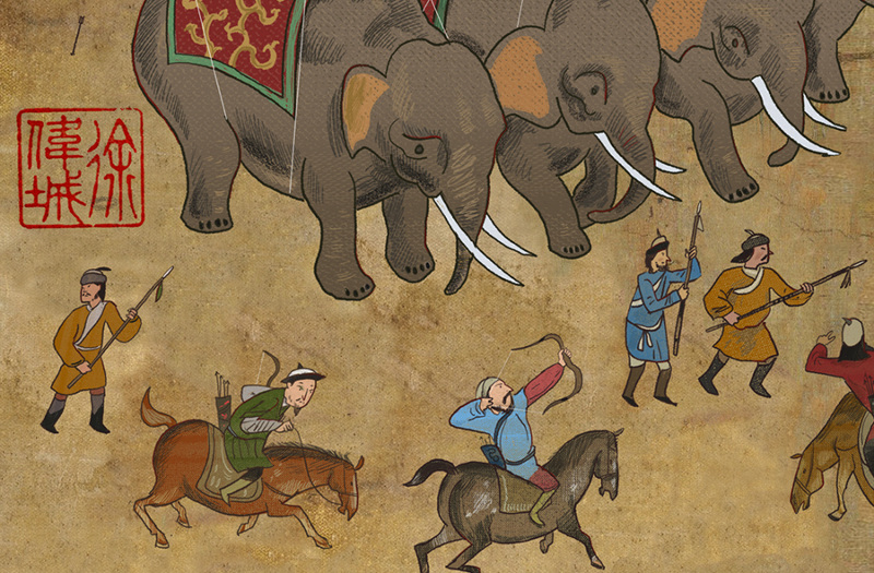 Kublai Khan & Marco Polo - Chris Hsu Illustration