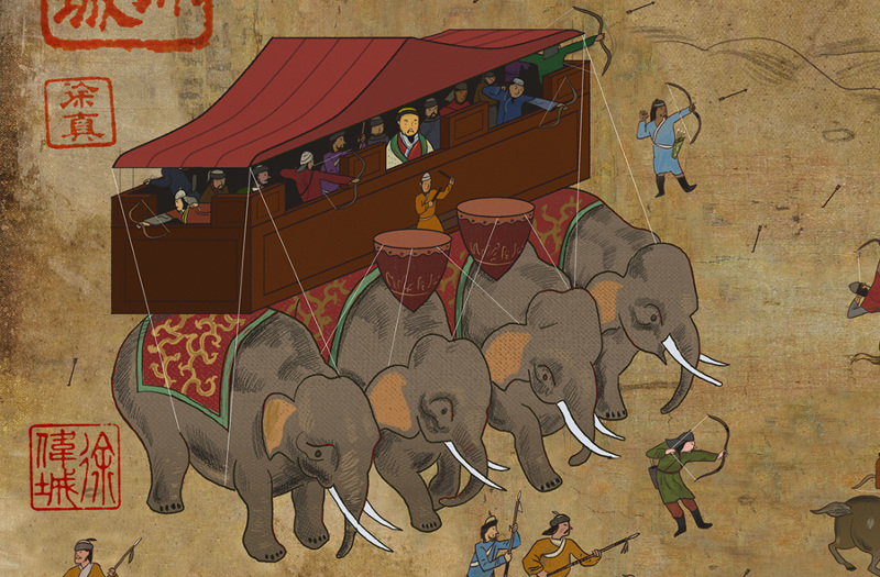 Kublai Khan & Marco Polo - Chris Hsu Illustration