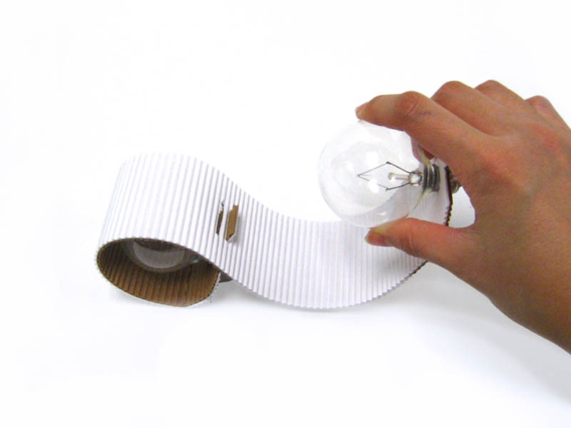 Corrugated Cardboard lightbulb packaging - Angel Jo :: Design