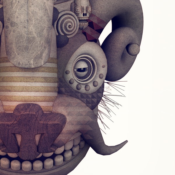 Totem - 3d illustration, animation, gifs, and 3d prints from Stuart Wade
