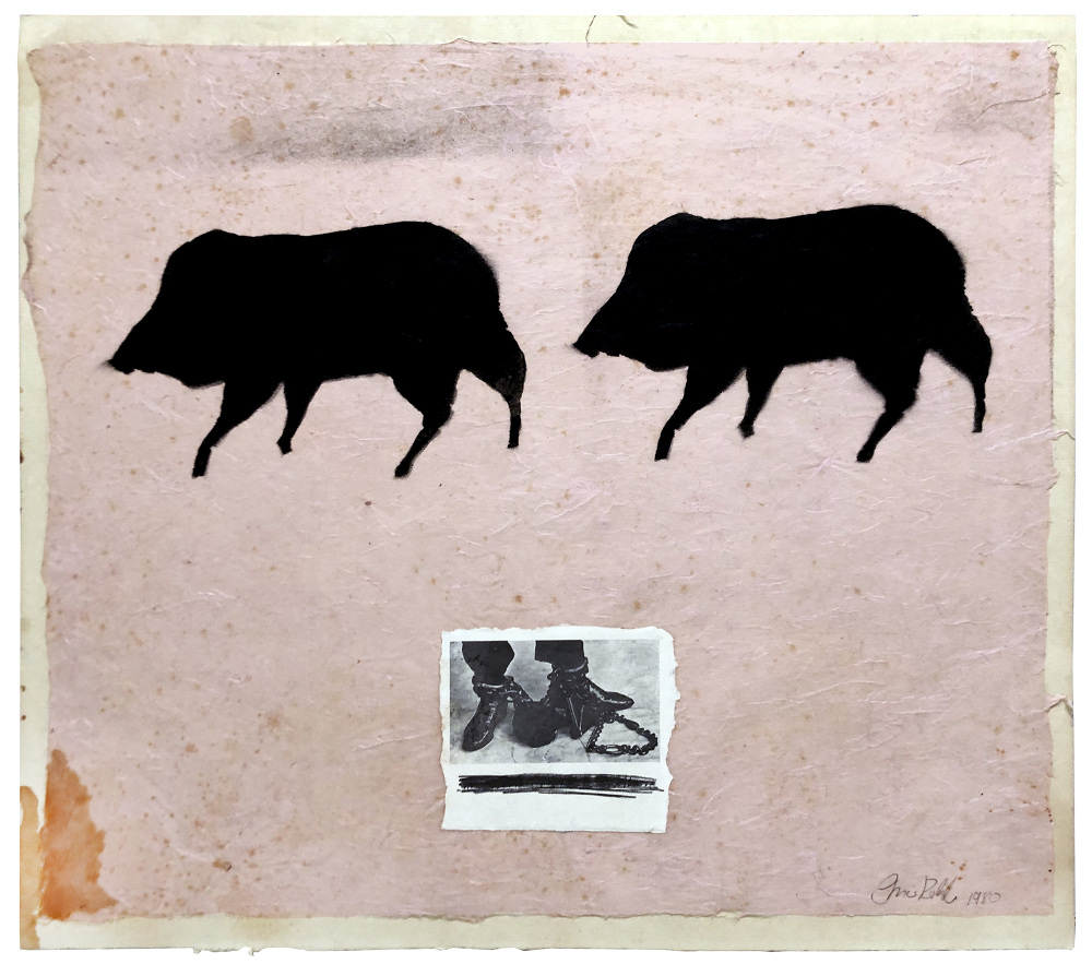 Collage, stencils, patterns and figures - Chris Robb -Artist