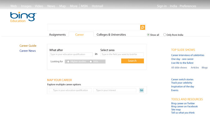 Bing Education - uxdpuja
