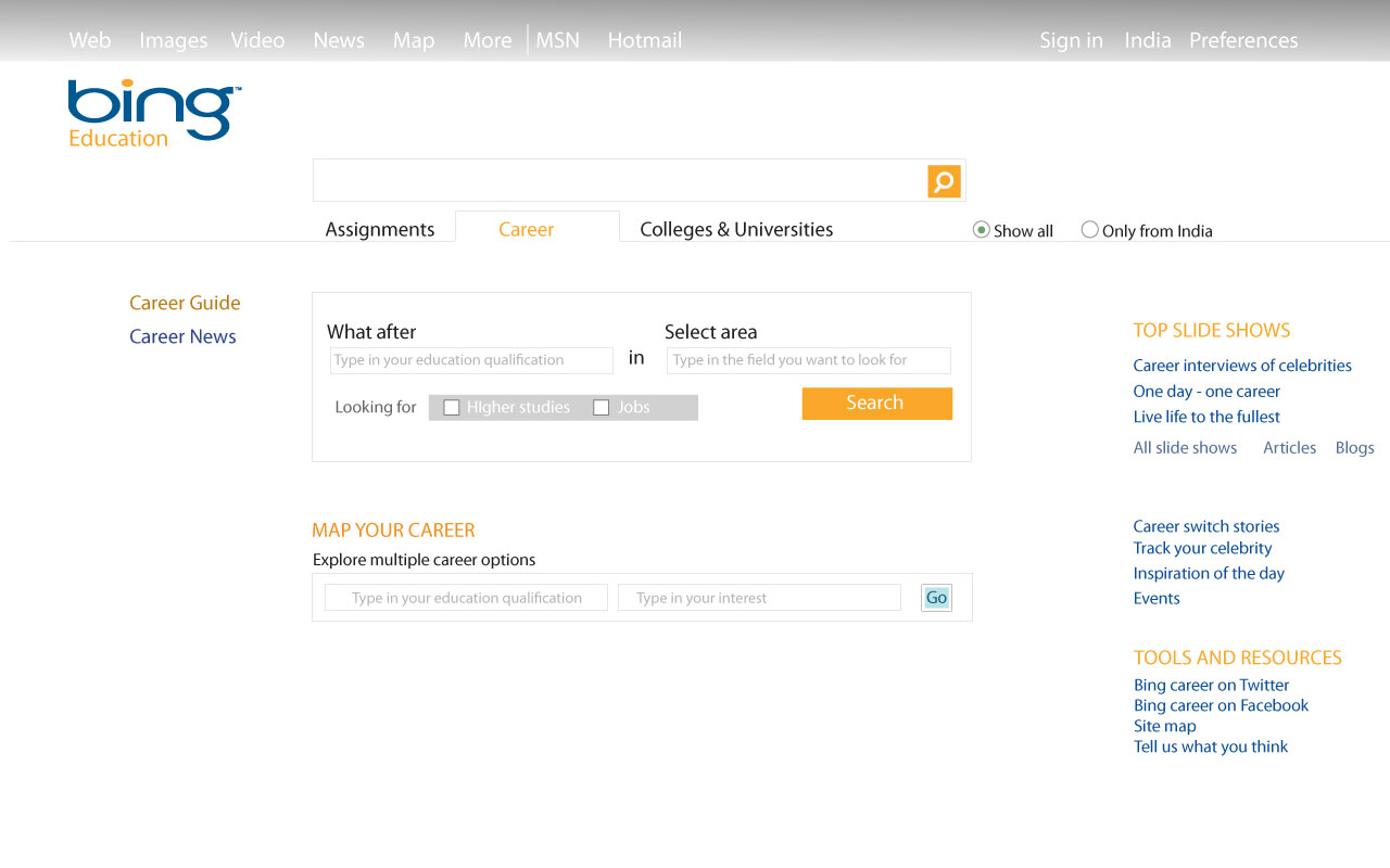 Bing Education - uxdpuja