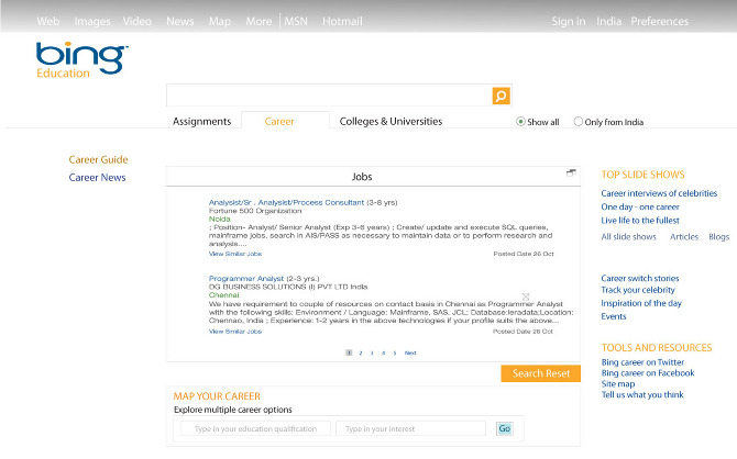 Bing Education - uxdpuja
