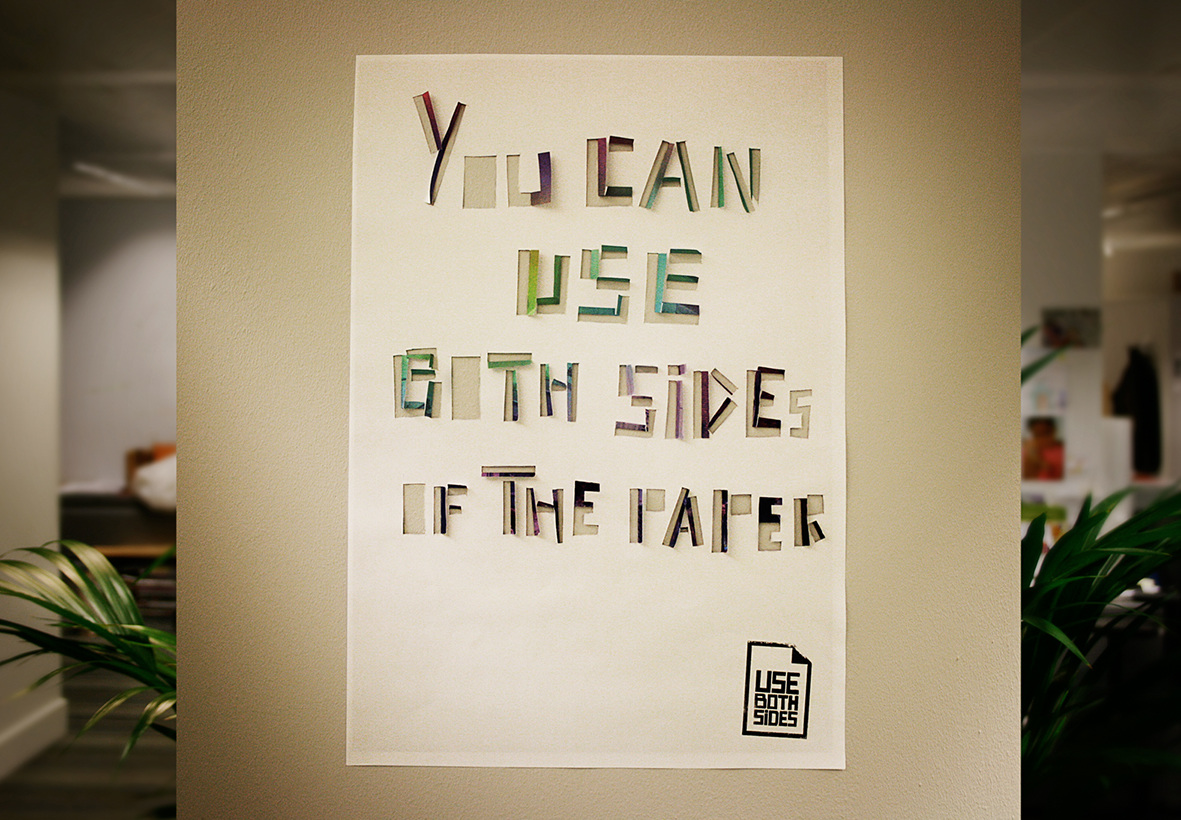 Paper Recycling - Use Both Sides (Creative + Designer) - christiano neves