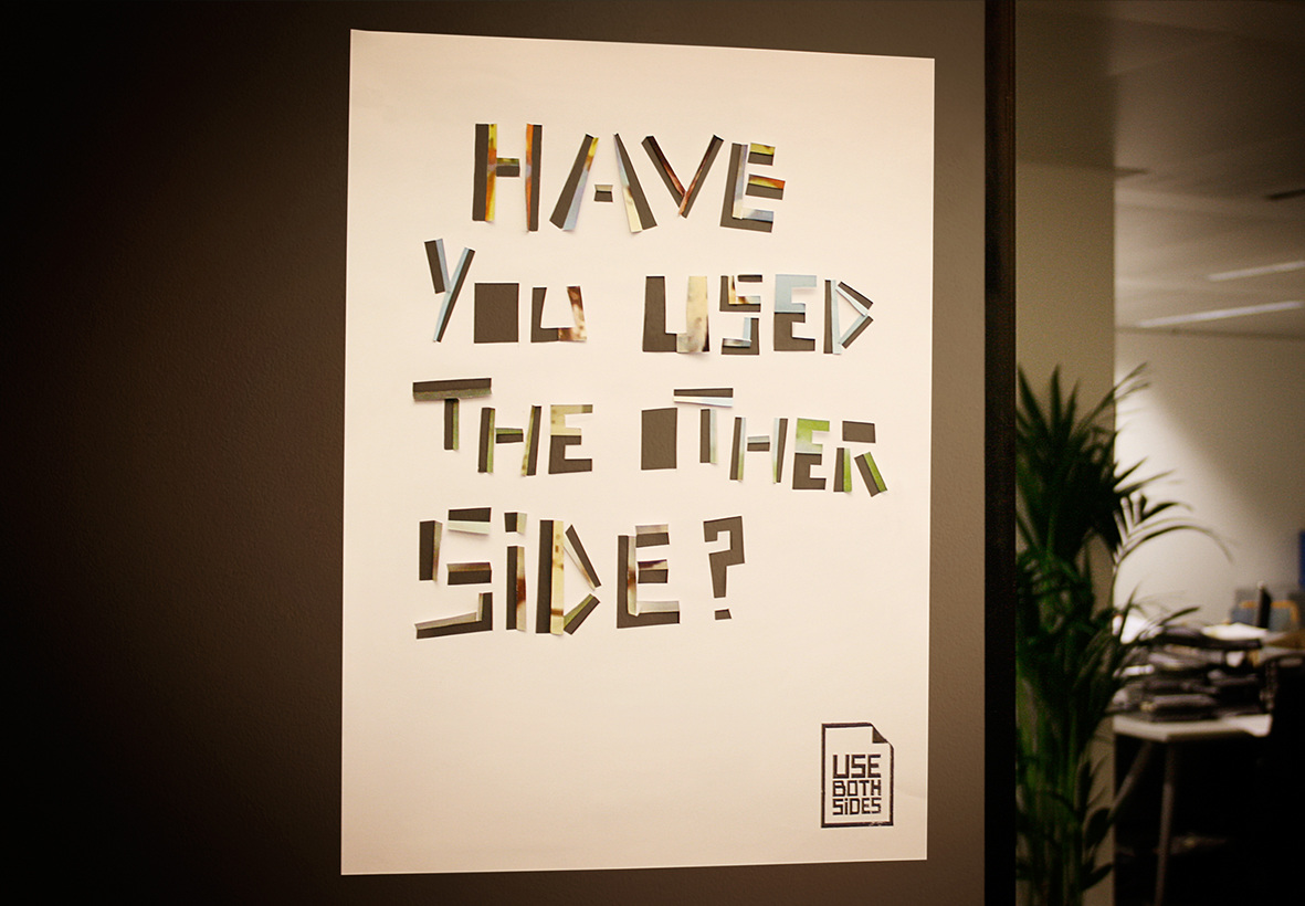 Paper Recycling - Use Both Sides (Creative + Designer) - christiano neves