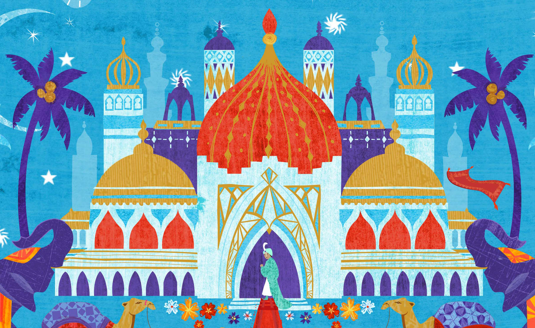 Aladdin pantomime poster - Caroline Halliwell Illustration
