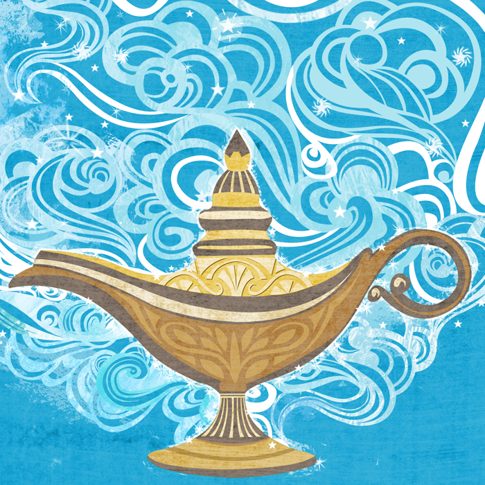 Aladdin pantomime poster - Caroline Halliwell Illustration
