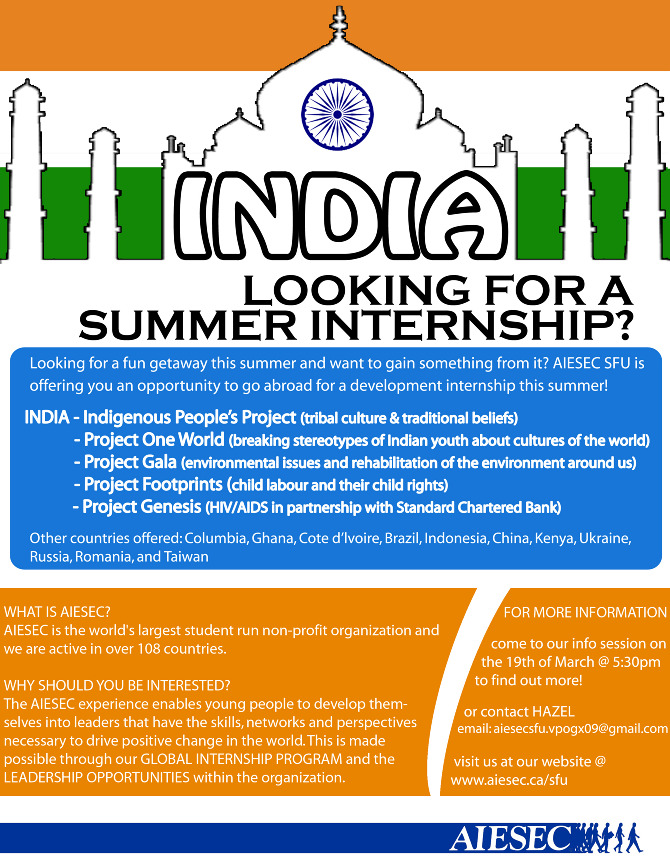AIESEC SFU Outgoing Exchange Posters - cheryl tan's portfolio