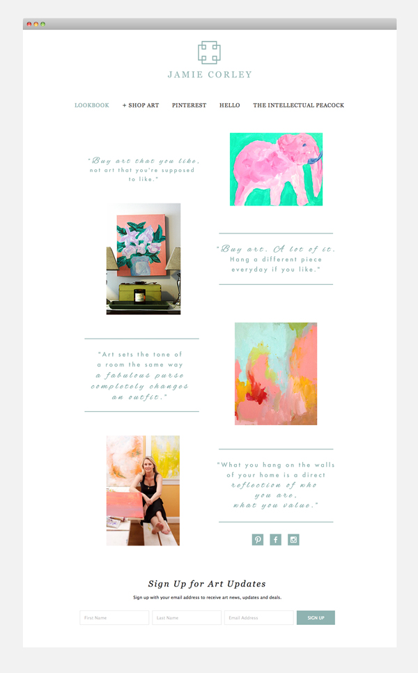 Jamie Corley - Web Design - Kaitlin McGowan