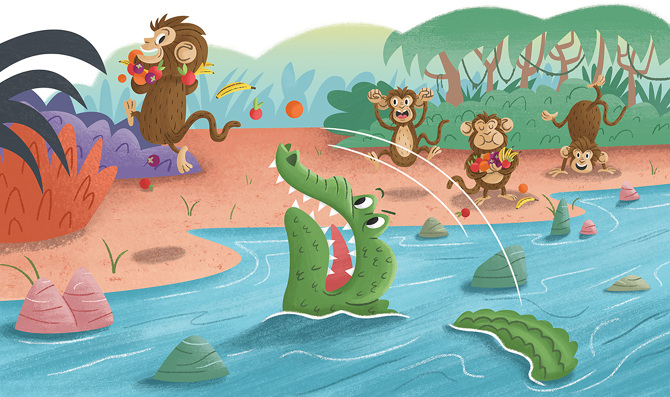 Storytime Magazine - The Monkey and The Crocodile - james@jamesloram.com