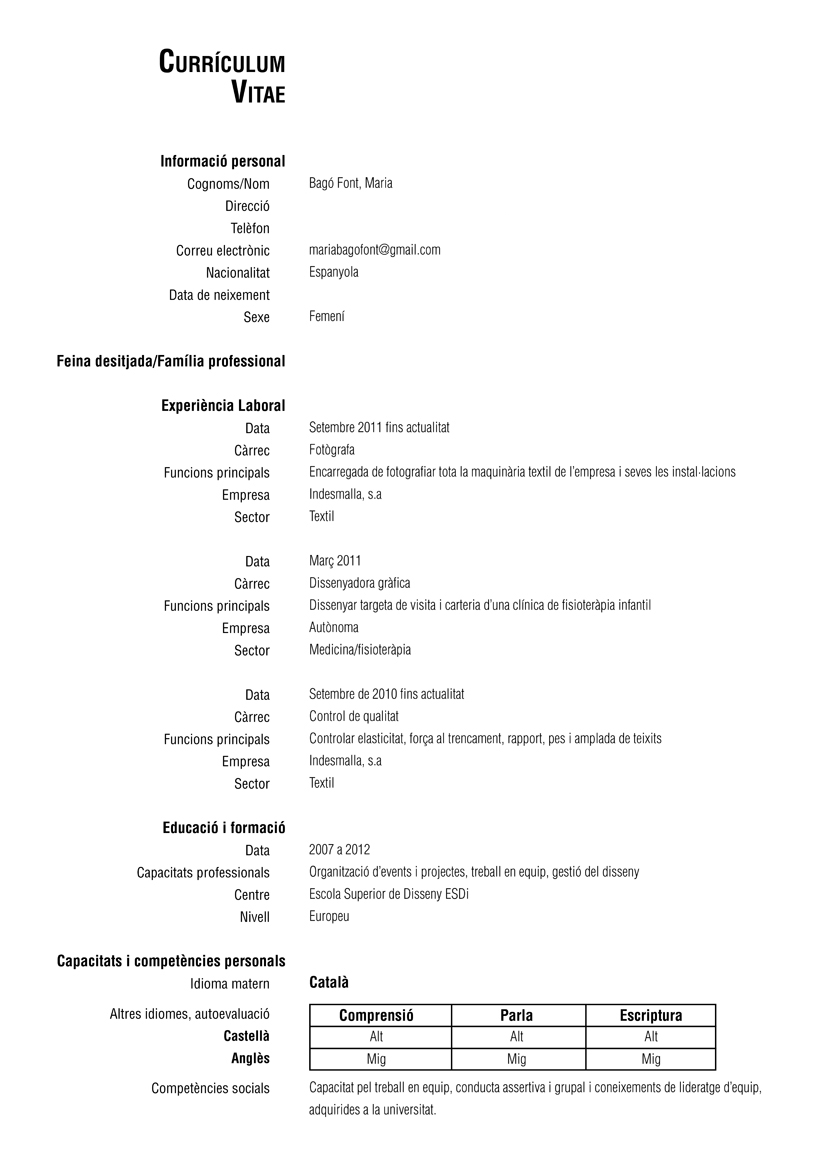 About me (CV) - MariaBagó