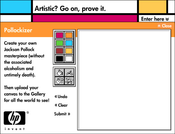 HP Pollockiser engagement banner - Neil Barrie – Portfolio