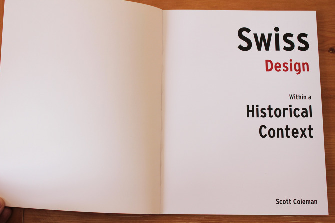 Swiss Design Book - Scott Coleman Design