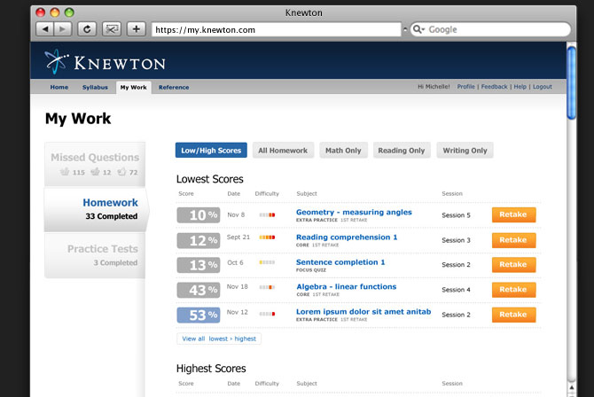 Knewton: SAT Course - zhaus