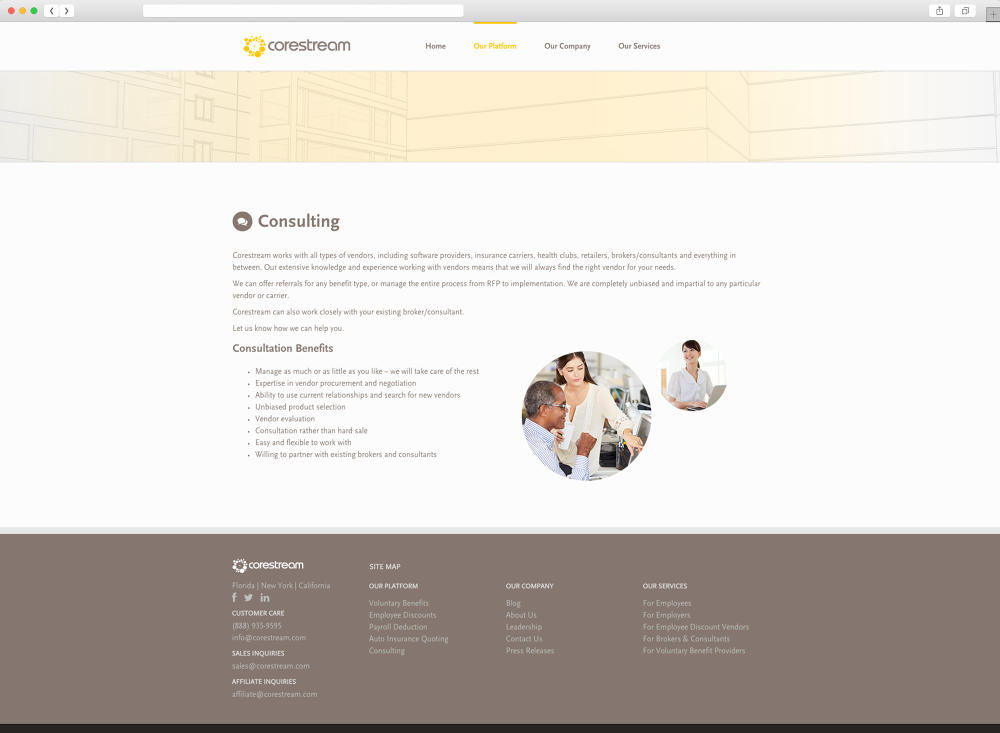 CORESTREAM, WEB - ALISON R LEVY