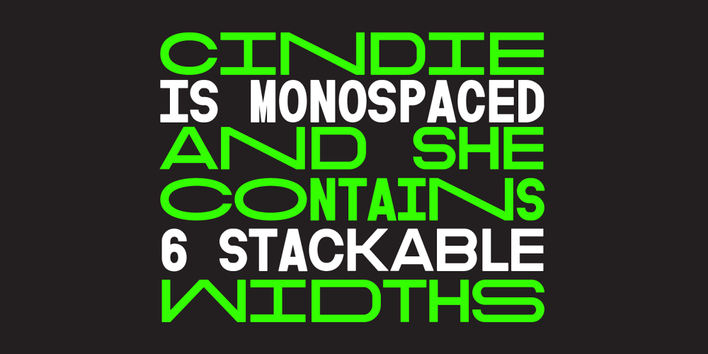 Cindie Mono | Commercial Type Family - Lewis McGuffie | Signs & Designs