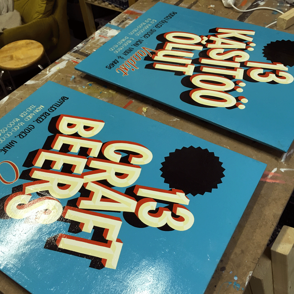 Pudel Bar / 13 Craft Beers - Lewis McGuffie | Signs & Designs