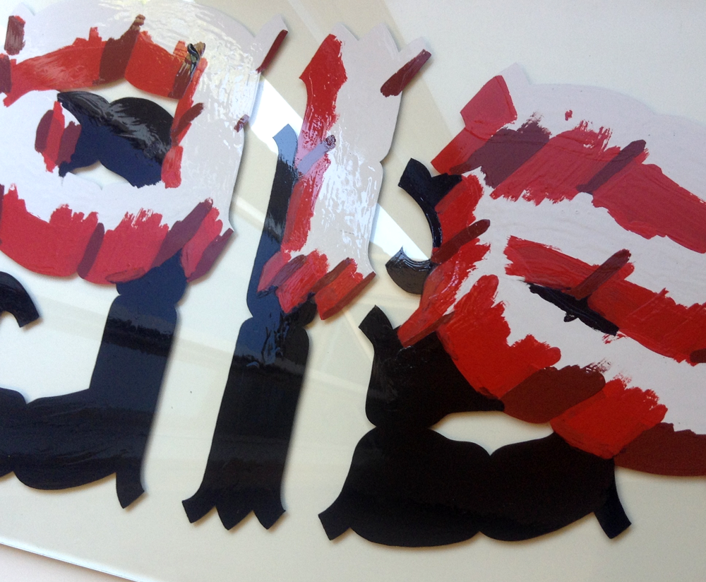 Signs | Salvaged Reverse Glass - Lewis McGuffie | Signs & Designs