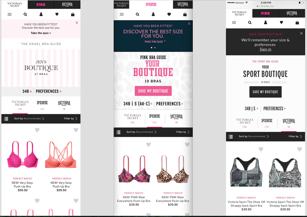Bra Boutique UI Redesign - MAKEMOREBETTER