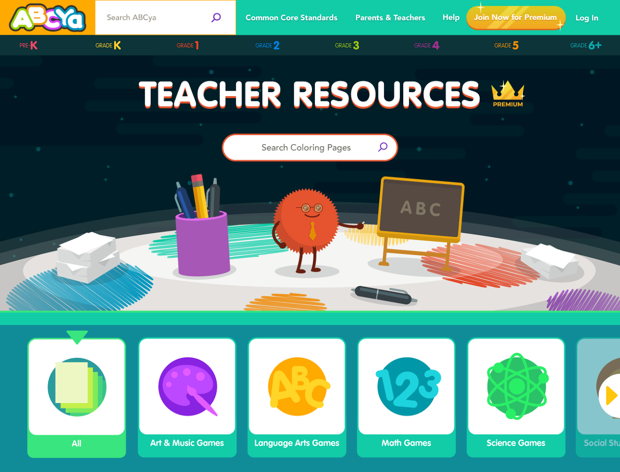 ABCya Website Redesign - Michael Hays, Illustrator, Designer, & Art ...