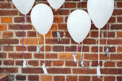 Flying wedding couple balloons - Brittany Watson Jepsen