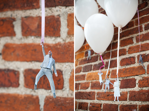 Flying wedding couple balloons - Brittany Watson Jepsen