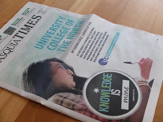 Wrap Around Newspaper Ads - Ruth Anderson | Portfolio