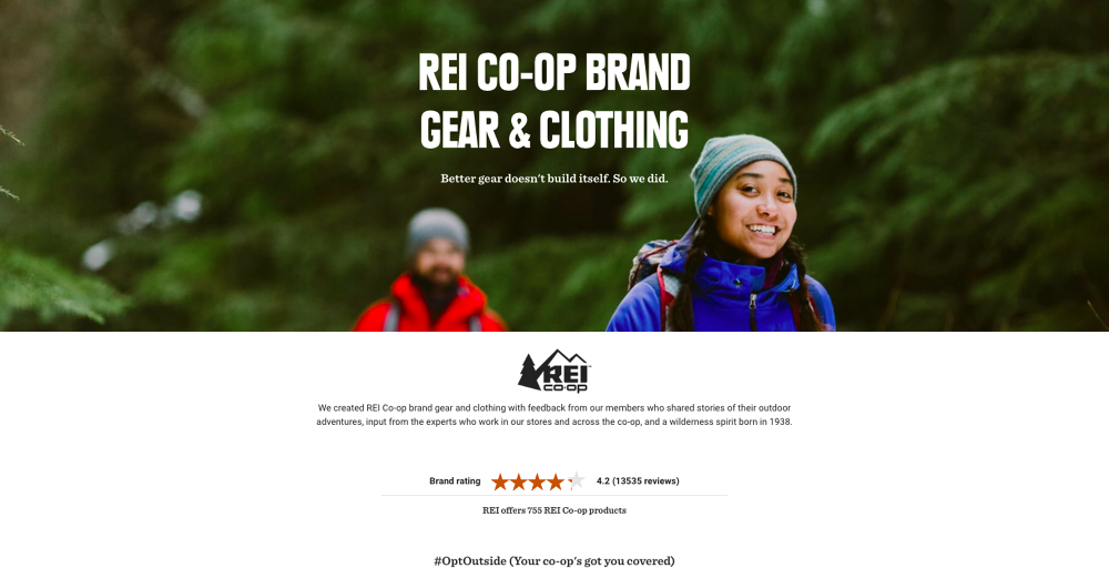 REI Co-op Brand Page - CMOWORKS