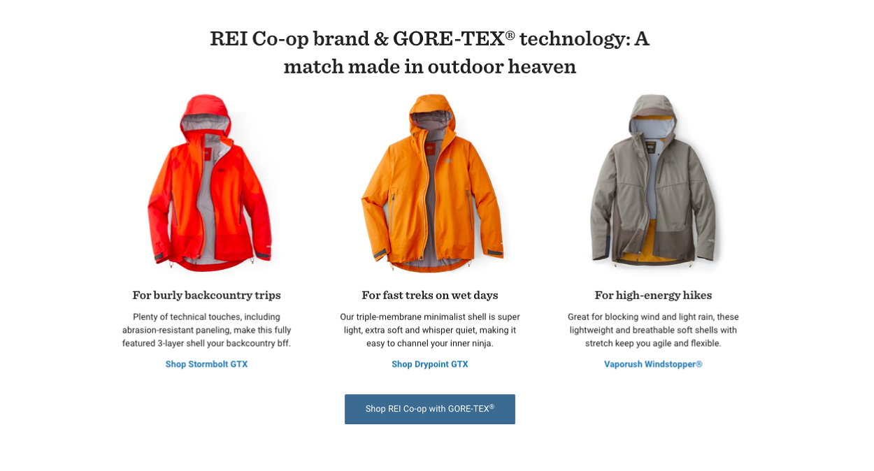 REI Co-op Brand Page - CMOWORKS