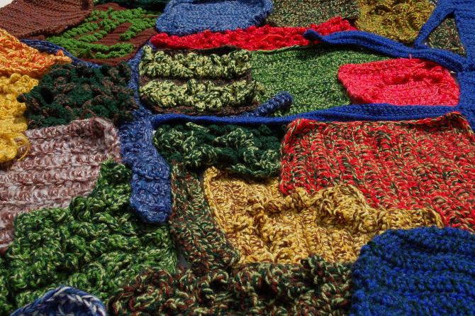 crocheted aerial view. - Anna Šebestová