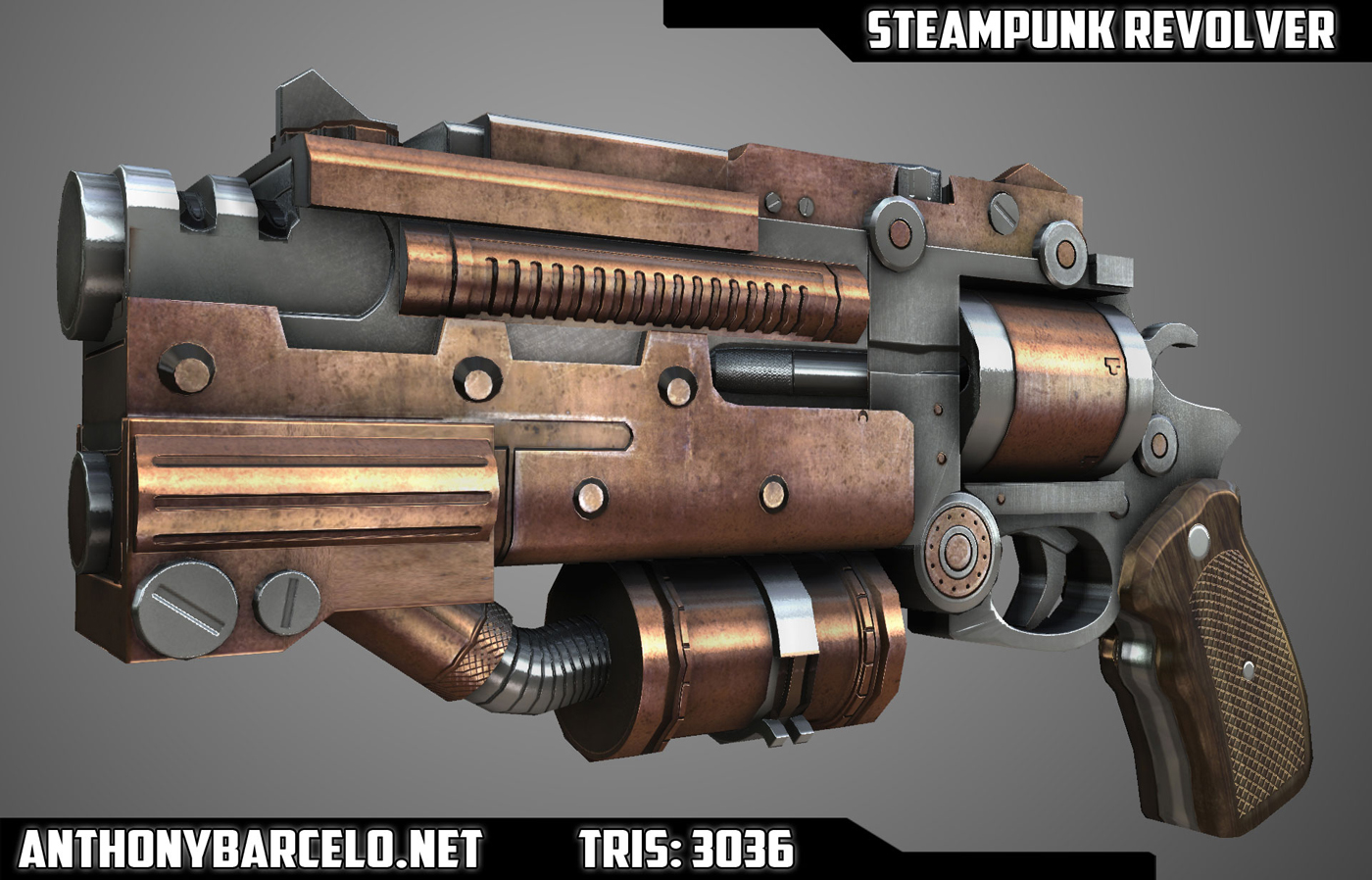 Steampunk Revolver - Anthony Barcelo's Portfolio