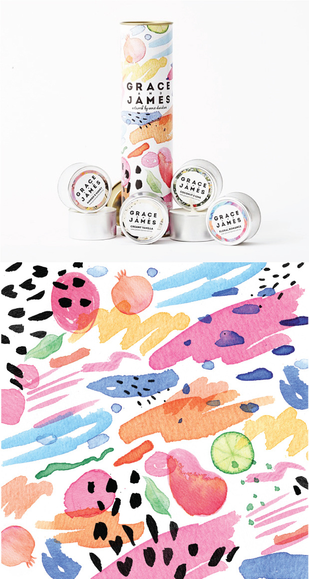 GRACE & JAMES PACKAGING - Annie Davidson - Graphic Design