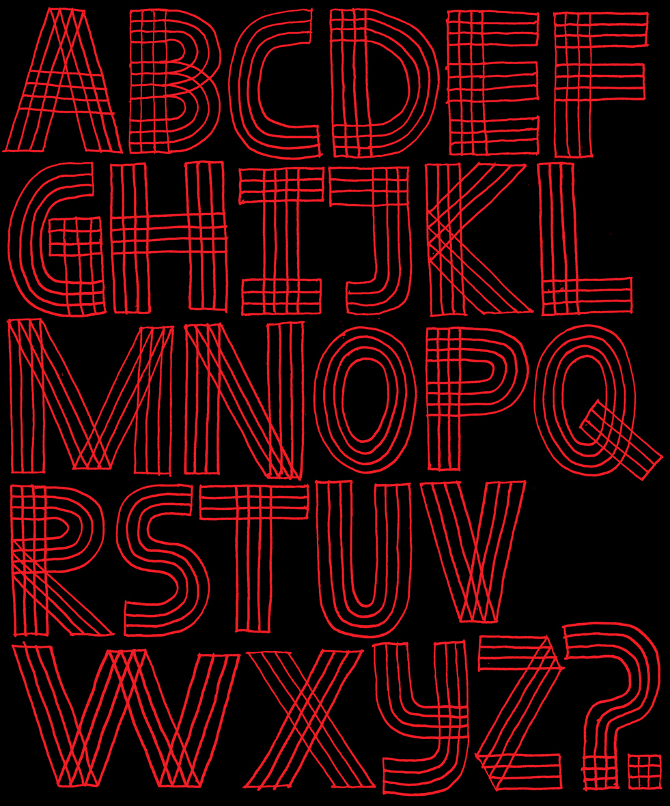 4 Line Alphabet - www.catjohnston.com