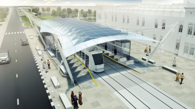 QATAR tensile roof tram stop - jess.austin