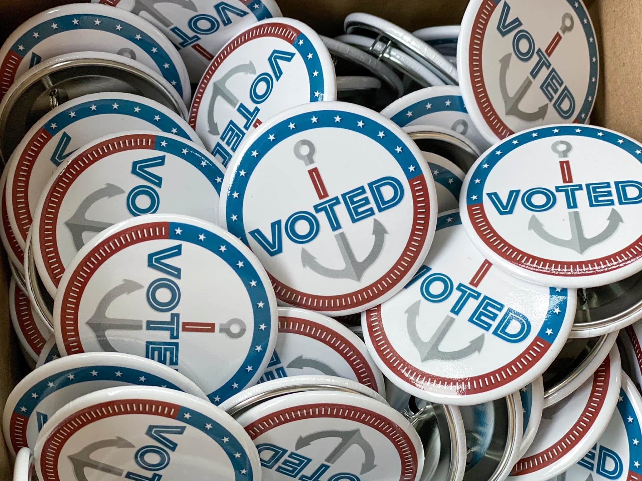 Rhode Island "I Voted" Sticker - karyn jimenez elliott