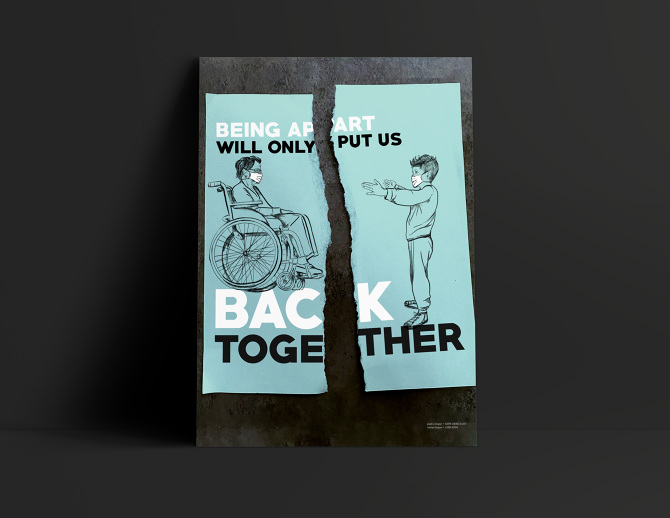 The Hug (Covid19 Poster) - karyn jimenez elliott