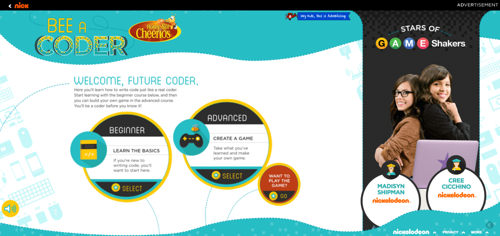 Honey Nut Cheerios: Bee A Coder - Clancy Fink. Senior Copywriter.