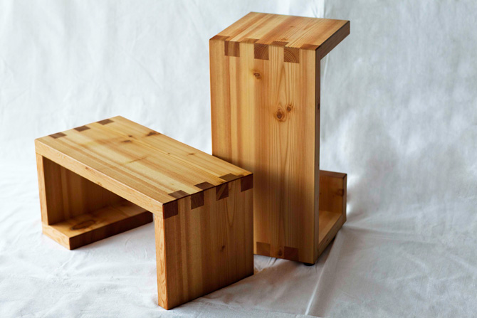 Fir Box Stool - Kagu Studio