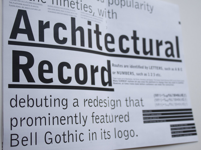 Bell Gothic the Typeface - Stuff by Stef