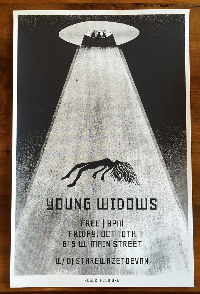 JESSE LUCAS—Young Widows Flyer - Gray Area Print