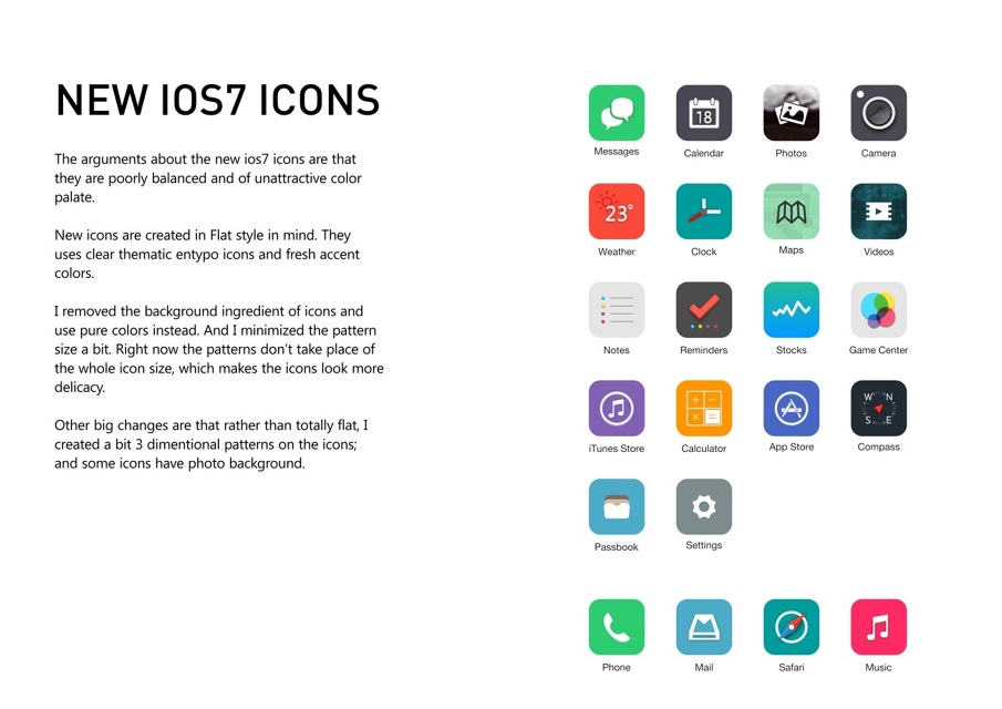 iOS7 Icon RedesignIconography rethinking, an in-house developmentof ...