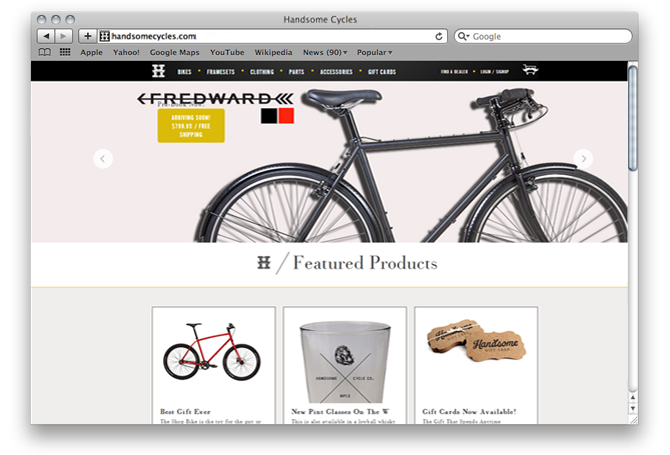 Handsome Bicycles - Adam Kass - Interactive Developer