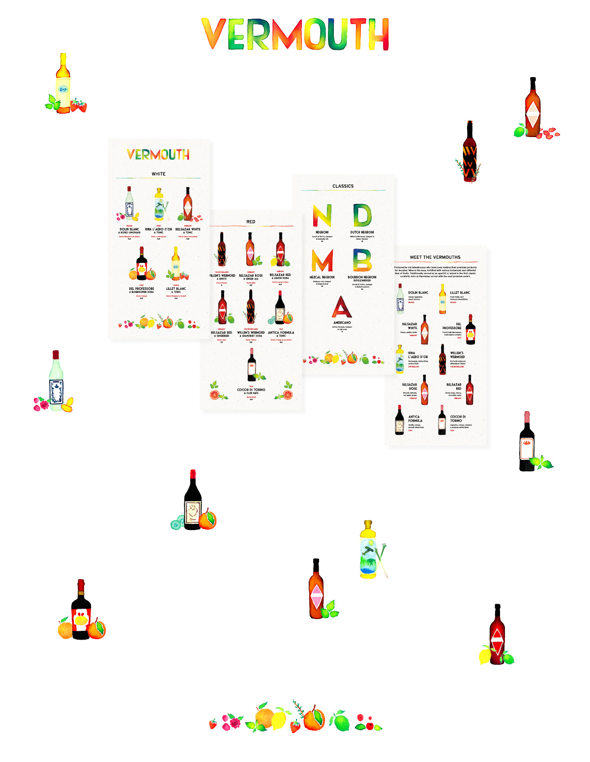 Razmataz Vermouth Menu - Rafaella Wang