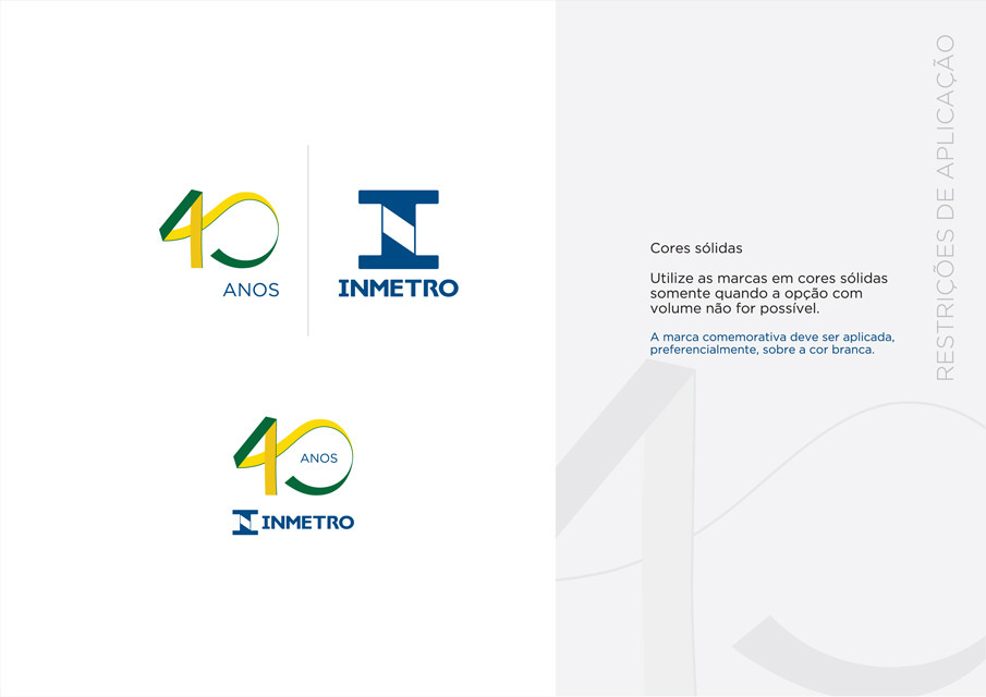 Marca comemorativa - 40 anos Inmetro - Studio703 | design & fotografia