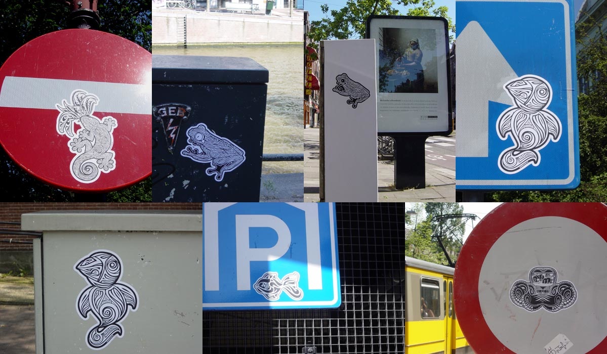 STICKERS / PASTE UPS - DHM street art