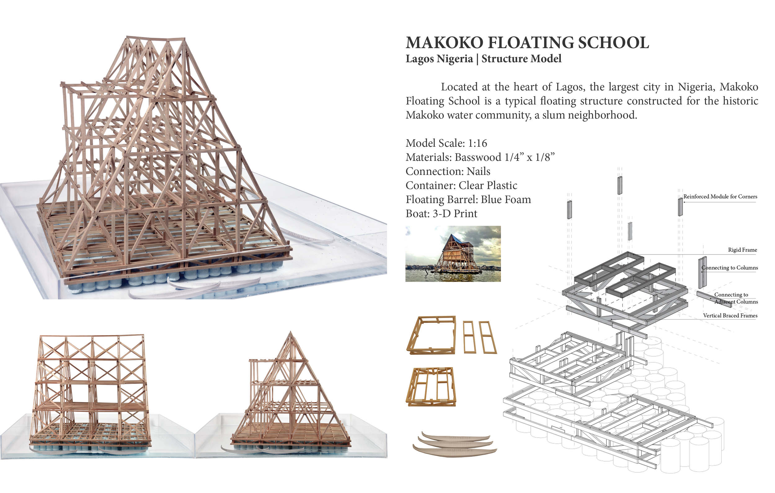 Makoko Floating School Model - JING LIU WORKS
