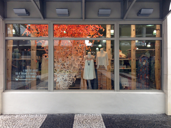 Butterfly Window for Anthropologie - Reed van Bee Display & Visuals