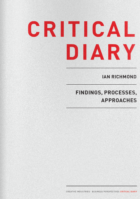 Critical Diary - Creative Industries: Business Prospectives - Ian ...