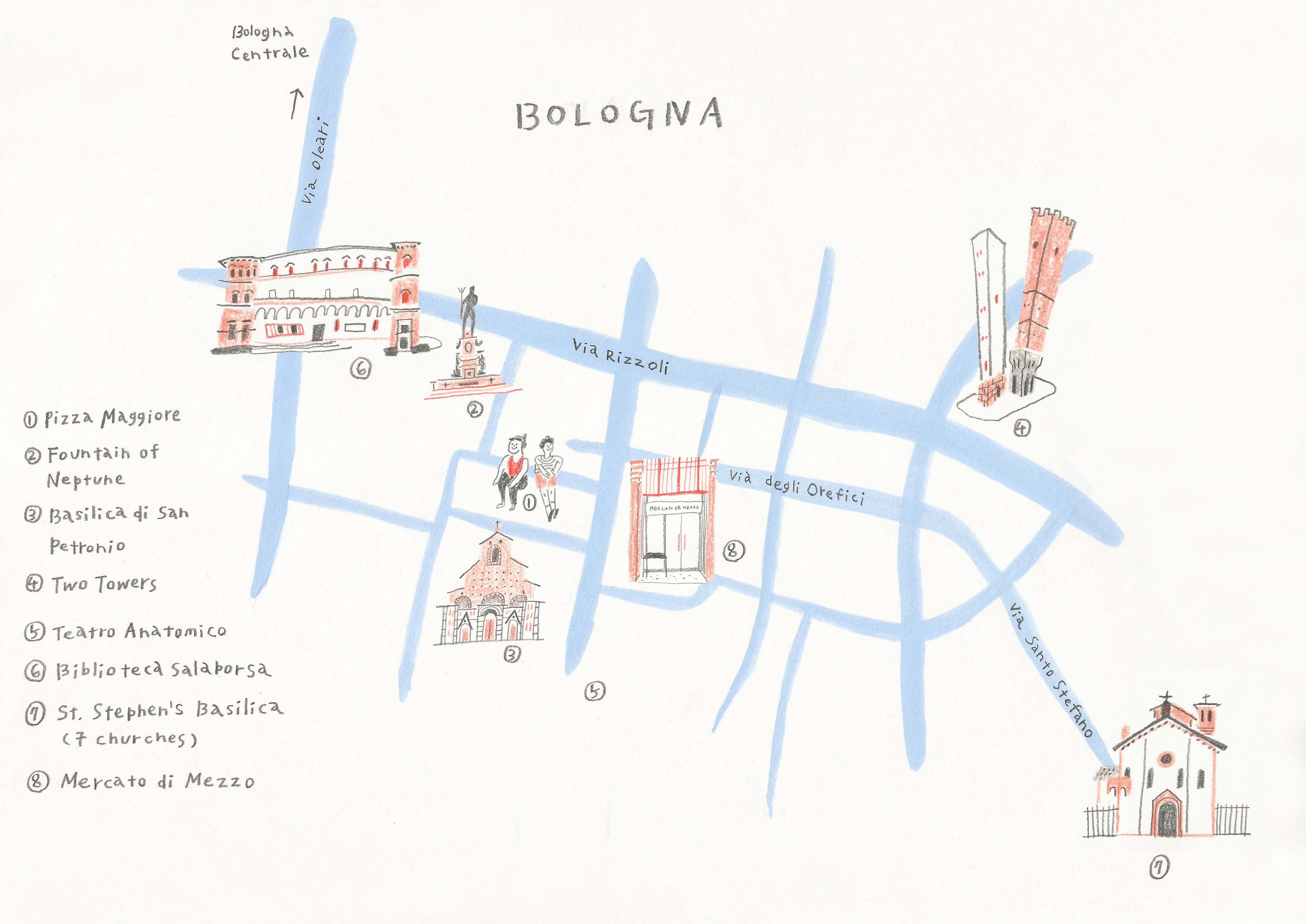BOLOGNA TRAVEL MAP - Tsai Li